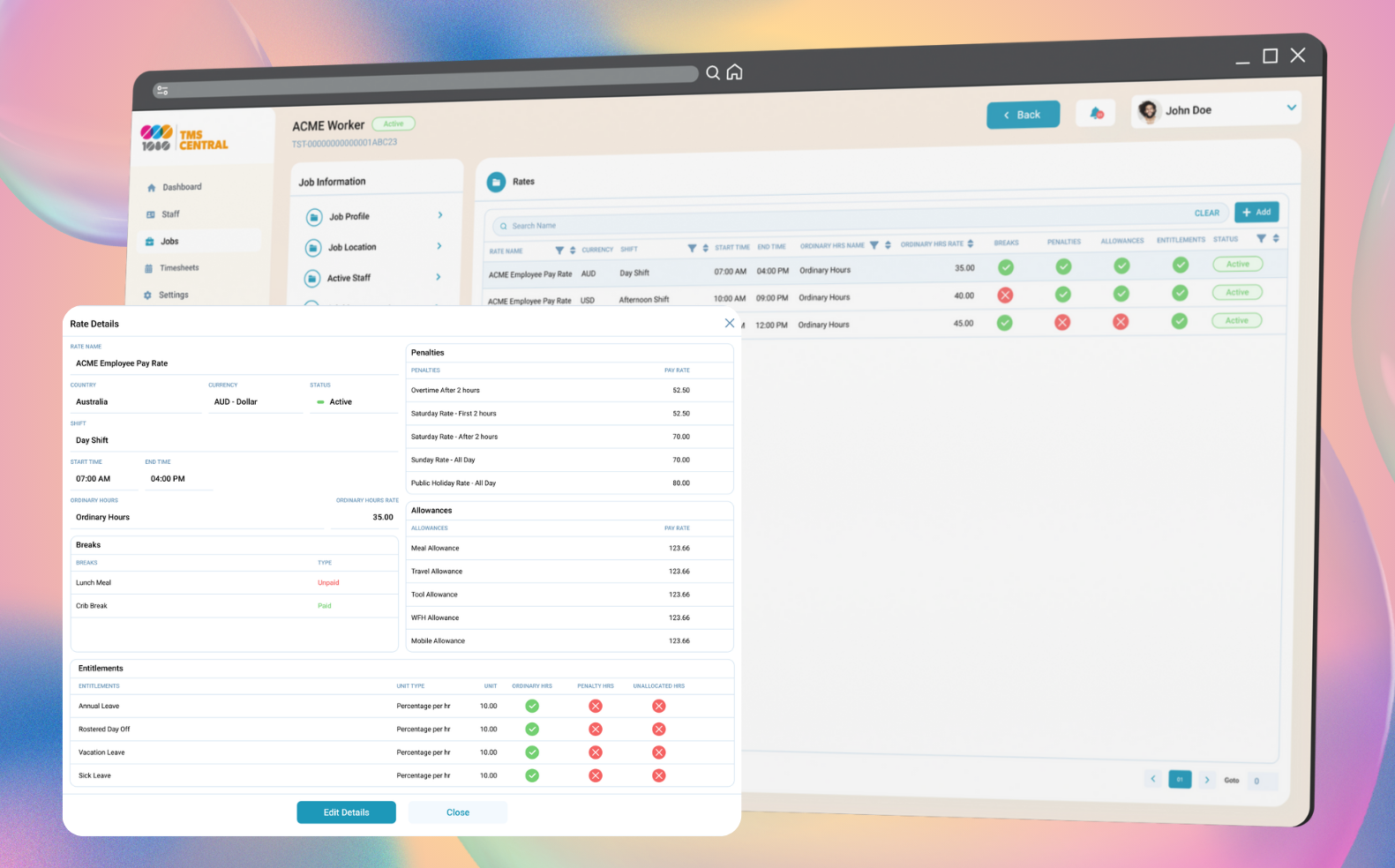Employee Pay Rates – 1080Agile