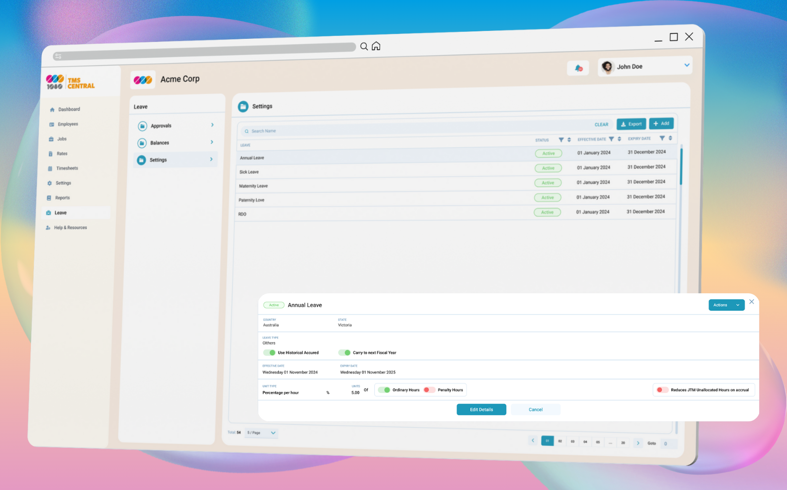 Leave Management – 1080Agile